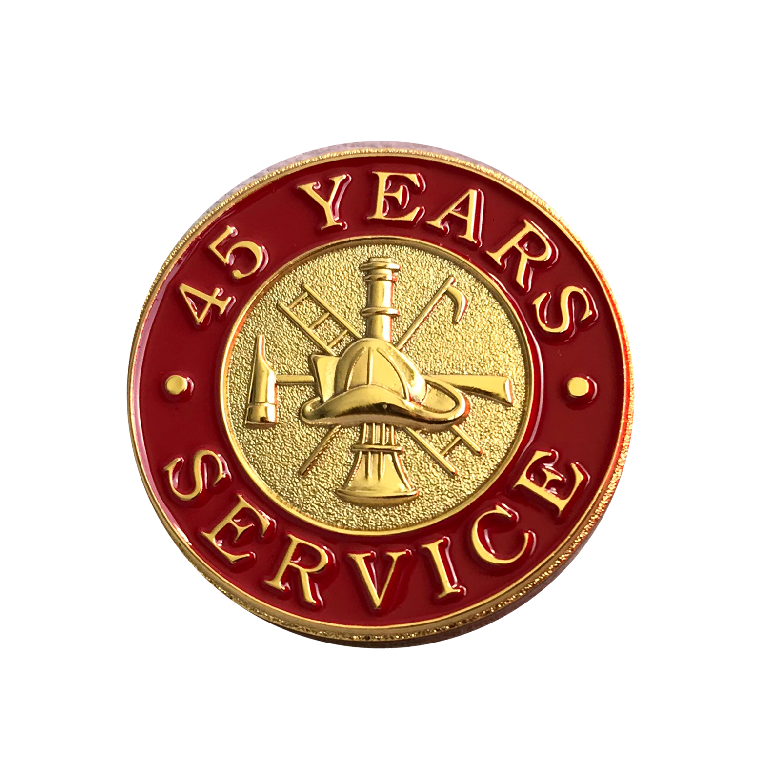 Firefighter Service Pin - 45 Years | Badge And Wallet