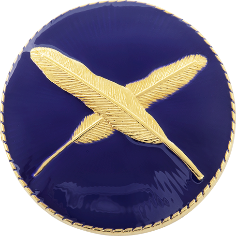 Crossed Feathers | Badge And Wallet