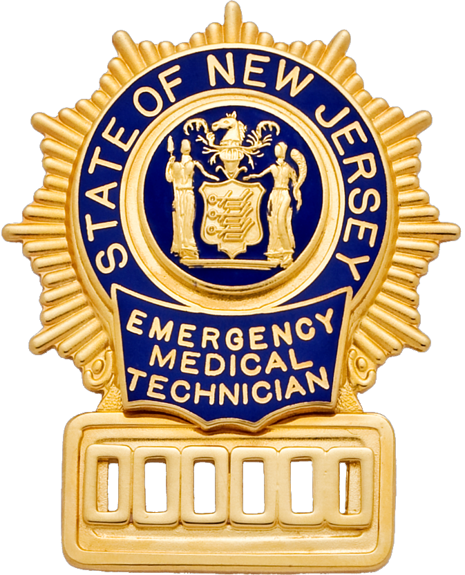 S25EMT_NJ New Jersey EMT Badge | Badge And Wallet
