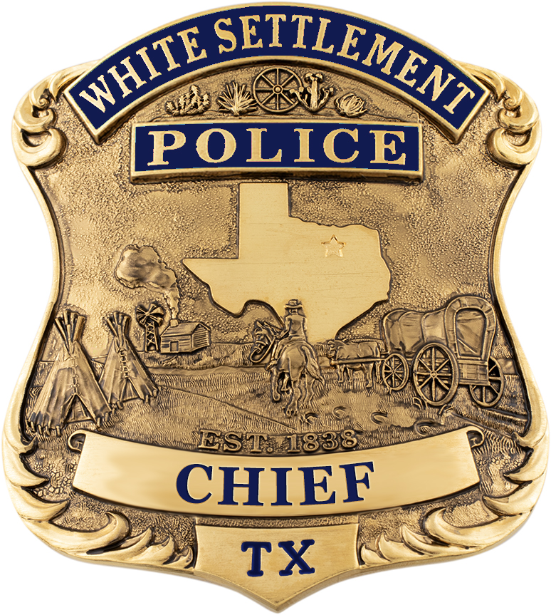 White Settlement Thin Blue Line Badge | Badge And Wallet