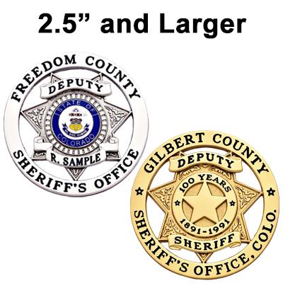 7-Point Stars In Circle | Badge And Wallet