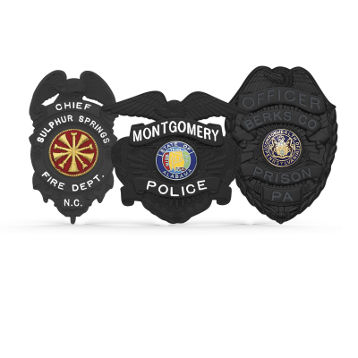 Matte Black Badges | Badge And Wallet
