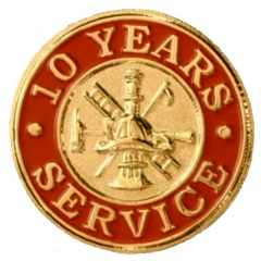 Firefighter Service Pin - 10 Years | Badge And Wallet